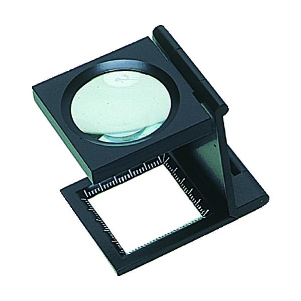 測定・計測用品 光学・精密測定機器 ルーペ ●折りたたみ式で携帯に便利なルーペです。●スケール付なので、繊維の検査や、細部のチェックなど用途は多種多様の優れものです。●精密作業に。●倍率(倍)：6●レンズ寸法(mm)：φ31●幅(mm)：3...