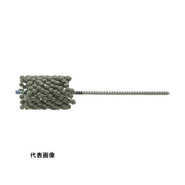 電動・油圧・空圧工具 研削研磨用品 軸付ブラシ ●シャフトから出ているファイバー樹脂製の足に人口砥粒を焼結させた玉をつけた構造です。●足がナイロン樹脂で弾力性に富み、ワークの内面のバリ、凹凸のあるワークの内面も研磨可能です。●SC（シリコン...