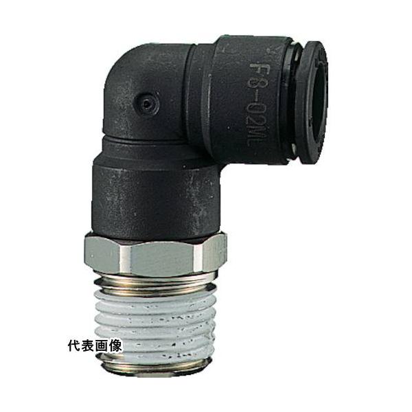 空圧用品 流体継手・チューブ チューブ継手 ●PBT樹脂を採用し、スパッタ等の延焼事故を防止。●空気圧汎用型継手では初の軽量化を実現。●適合チューブ外径D(mm)：6●接続口径：R1/8●六角対辺(mm)：12●使用流体：空気、水●使用圧力...