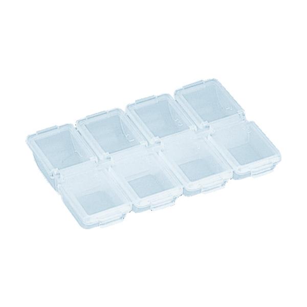 手作業工具 工具箱 パーツケース ●小物をすっきり収納するのに便利なケースです。●色：クリア●外形寸法(mm)間口：86●外形寸法(mm)奥行：64●外形寸法(mm)高さ：13●有効内寸(mm)間口：15●有効内寸(mm)奥行：23●有効内...