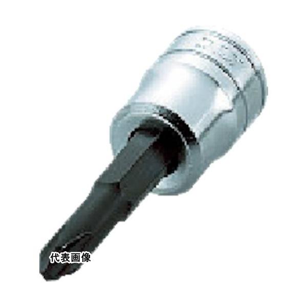手作業工具 ソケットレンチ ドライバービットソケット ●ビット部は差込式で、交換が可能です。●差込角側は応力の集中を防ぐパワーフィット形状を採用しています。●刃先：［［＋］］No.2●差込角(mm)：12.7●全長(mm)：70●特殊工具鋼