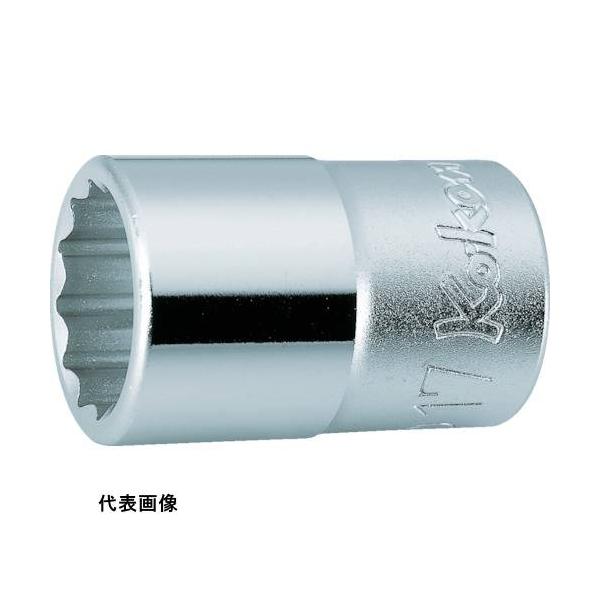 手作業工具 ソケットレンチ ソケット ●ボルト/ナットに接する開口部（12角）はもちろんのこと、差し込み側の四角駆動部にも角を傷めずハイトルクを確実に伝える面接触のフラットドライブを採用しています。●差込角(mm)：12.7●対辺寸法(mm...