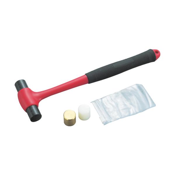 手作業工具 ハンマー・刻印・ポンチ コンビネーションハンマー ●特殊鋼にプラスチックの一体成型でヘッドが抜けず安心です。●打撃の振動を吸収する新構造のハンドルには、滑りにくいエラストマー樹脂を使用しています。●鋼の芯材により、木柄の3倍の耐...