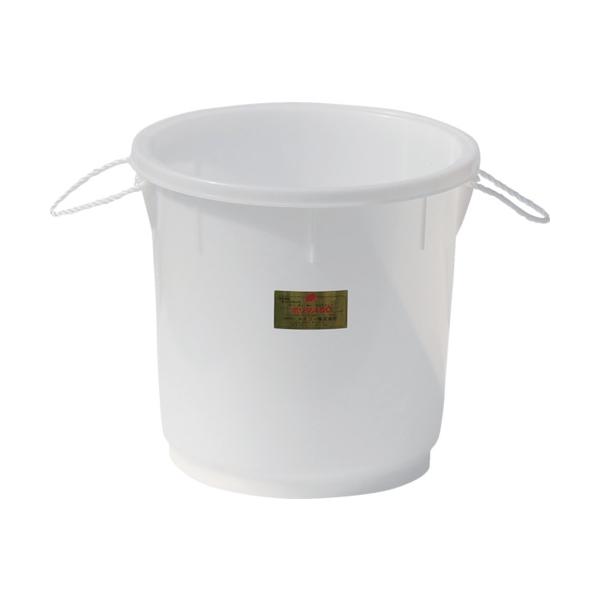 物流・保管用品 コンテナ・パレット 丸槽 ●耐衝撃性に強いポリエチレン製です。●独特のベントローラーによりフタが密閉されます。●表面が滑らかで洗浄も簡単で衛生的です。●容量(L)：50●色：ホワイト●外形寸法(mm)外径：486●外形寸法(...