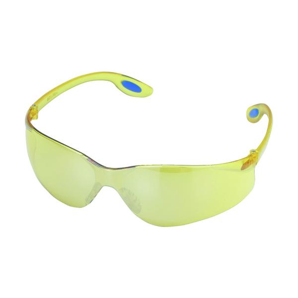 保護具 保護メガネ・防災面 一眼型保護メガネ ●長時間の使用でも疲れにくい、軽量タイプです。●UVカット(99.9%)仕様のレンズです。●レンズ色：イエロー●テンプル色：イエロー●幅(mm)：143●高さ(mm)：44●レンズ厚(mm)：2...