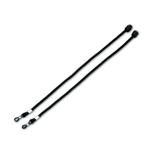 保護具 保護メガネ・防災面 メガネ用品 ●機械などに巻き込まれても安全な分割タイプです。●保護メガネを首からさげることができます。●眼鏡の脱着の多い方に適したトラップスです。●色：ブラック●全長(mm)：680●トラップス分割タイプ●ポリエステル
