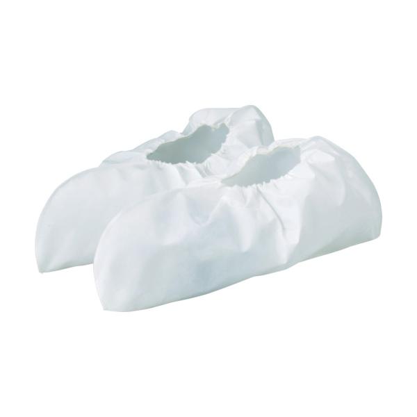 保護具 保護服・防護服 シューズカバー ●表面コートしているので、油や砂、ホコリの浸透を防ぎます。●焼却処分しても有害ガスが発生しません。●非常に軽くて動きやすいカバーです。●工場、事務所の床汚れ防止。●色：白●適合靴サイズ(cm)：26....