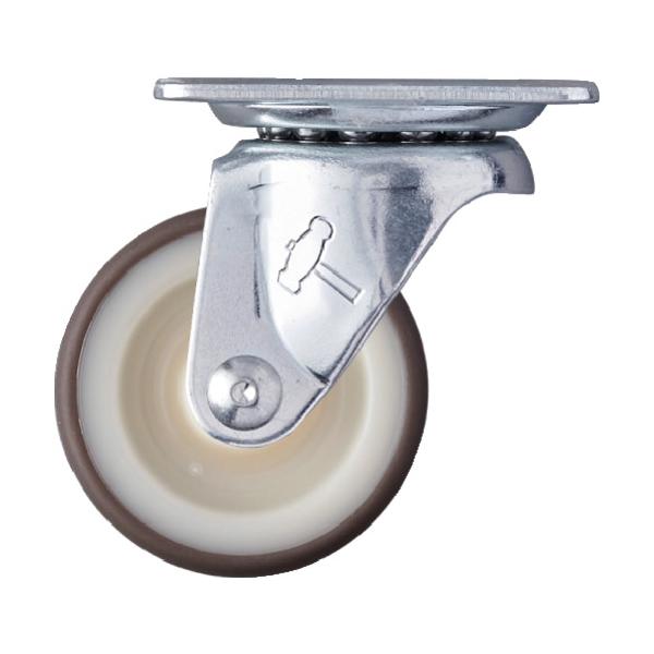 金物・建築資材 キャスター プレート式ウレタン車 ●最も生産量が多く、様々な場所で使用されています。●RoHS適合品です。●屋内・外を問わずオールマイティーな軽量タイプです。●許容荷重(daN)：18●許容荷重(kgf)：18.36●車輪径...