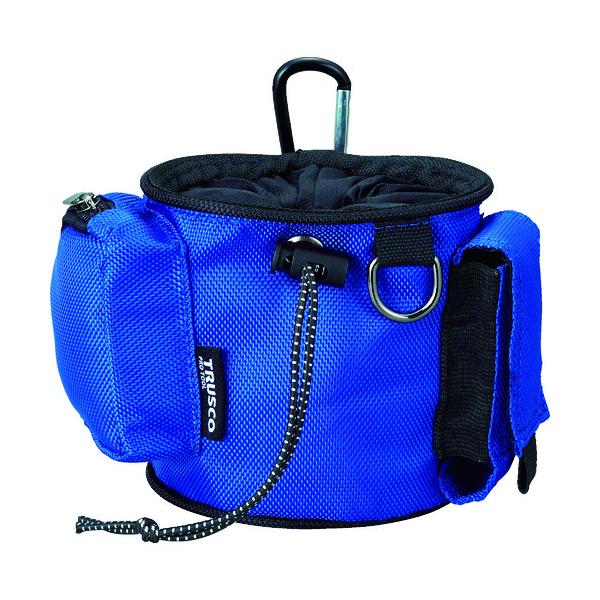 手作業工具 バックパック・ツールバッグ ツールケース ●ベルトを外さなくても脱着可能なボタンホックタイプです。●超はっ水加工です。●カラビナ付（アルミ製）です。●現場で使用する小物や工具類の収納に最適です。●色：ブルー●幅(mm)：155●...