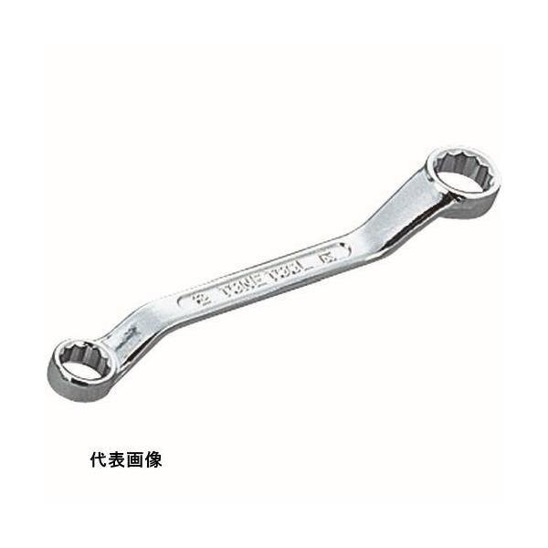 手作業工具 レンチ・スパナ・プーラー めがねレンチ ●柄部の曲がり角度が45°で全長が短いため、狭い箇所で周辺の障害物を避けて作業ができます。●対辺寸法(mm)：5.5×7●全長(mm)：104●柄部の曲がり角度45°●構造用鋼●表面処理：...