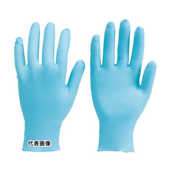 保護具 作業手袋 使い捨て手袋 ●ＨＡＣＣＰコードに適合した緑青色で、異物視認色として優れています。●十分な厚みで、耐久性に優れています。●耐薬品性に優れています。●精密作業。●分析研究。●機械作業。●食品加工。●色：緑青●サイズ：L●全長...