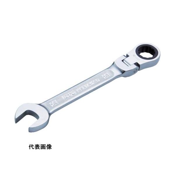 手作業工具 レンチ・スパナ・プーラー コンビネーションラチェットレンチ ●ラチェットめがね部の振れ角は片側約90°あり、作業性に優れています。●送り角度5°（8mmは除く）で、狭い場所でのスムーズな連続作業ができます。●ラチェットめがね部は...
