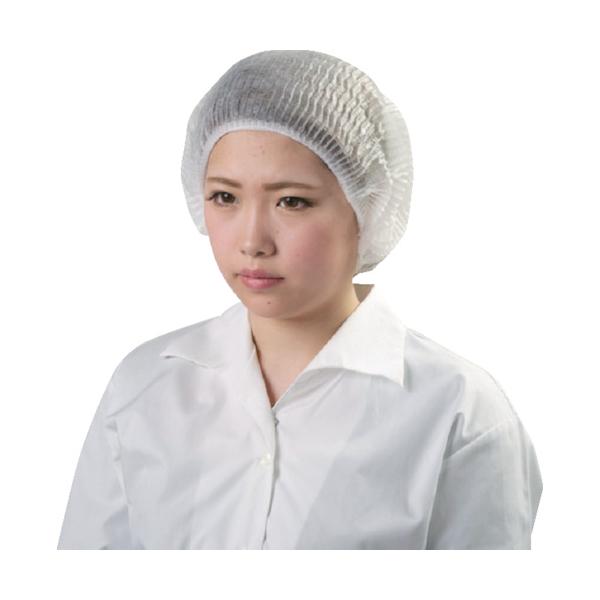 保護具 保護服・防護服 帽子 ●発塵が少なく衛生的なポリプロピレン製不織布です。●コンパクトな形状で場所をとりません。●色：ホワイト●サイズ：フリー●使い捨てタイプ●ポリプロピレン(PP)不織布