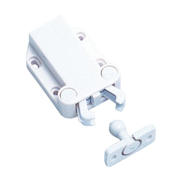 金物・建築資材 建築金物 キャッチ ●ワンタッチ操作で扉の開閉ができます。●扉を開けるときは、指先で扉を軽く押すだけで開きます。閉時はアームがストライカーをしっかりキャッチし扉を保持します。●ストライカーは中心から3mmの範囲で可動するので...