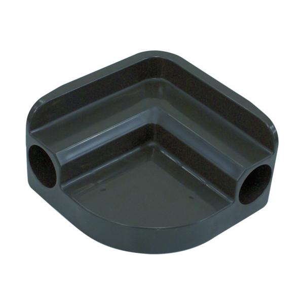 物流・保管用品 作業台 パイプシステム式作業台 ●接着固定式のプラスチック製ジョイントです。●積み重ね受け用に使用します。●専用キャスター(YJ-75NT)が取り付け可能なコーナージョイントです。●品名：Φ28イレクター　コーナー受けジョイ...