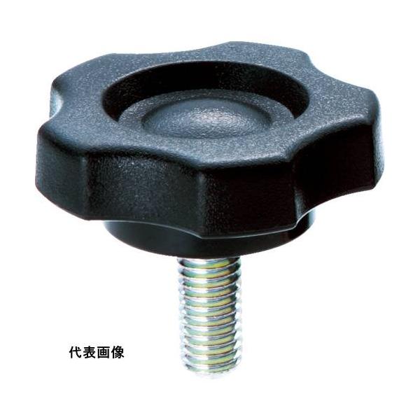 メカトロ部品 機械部品 ノブ ●手になじみやすい五角形タイプのノブです。●工作機器、治工具、事務機器、ＯＡ機器等に。●外径(mm)：42●ノブ高さ(mm)：16●ねじ寸法：M8×1.25●ねじ長さ(mm)：20●色：黒●耐熱温度(℃)：70...