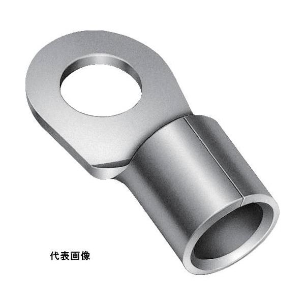 電子機器 電設配線部品 接続端子 ●接触面（舌部）が丸く、ねじ固定用の取り付け穴がある裸圧着端子です。●軟銅のより線または、単線の電線を接続するために使用します。●電線抱合範囲 単線(mm)：2.89〜3.65●電線抱合範囲 より線(［［Ｍ...