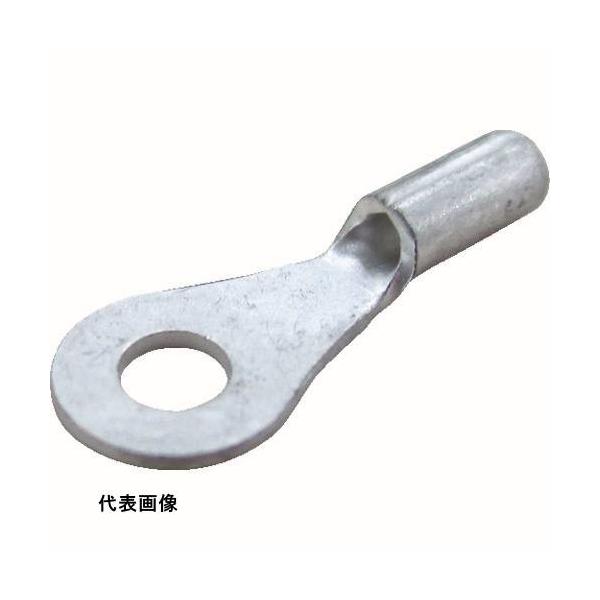 電子機器 電設配線部品 接続端子 ●接触面（舌部）が丸く、ねじ固定用の取り付け穴がある裸圧着端子です。●軟銅のより線または、単線の電線を接続するために使用します。●電線抱合範囲 単線(mm)：1.82〜2.89●電線抱合範囲 より線(［［Ｍ...