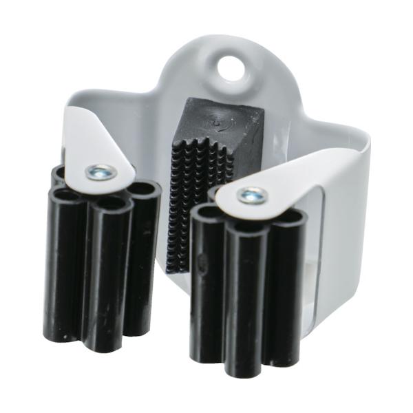 清掃・衛生用品 清掃用品 そうじ用具保管 ●ほうきやモップなどの柄の部分を押し込むだけでしっかり固定し、キチンと整理できます。●モップ、ほうきなどの壁掛け収納。●幅(mm)：55●奥行(mm)：35●高さ(mm)：50●最大使用荷重(kg)...