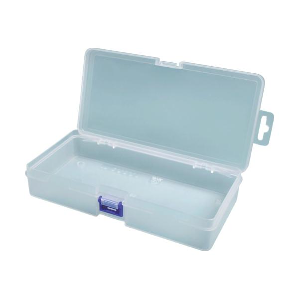 手作業工具 工具箱 パーツケース ●本体、フタ、バックル部分が別部品で耐久性抜群です。●引っ掛かりを軽減するスマートデザインです。●開けやすい本体スリット加工しております。●幅広、変形ものの収納に最適です。●凹凸デザインでフタ表面の傷を軽減...