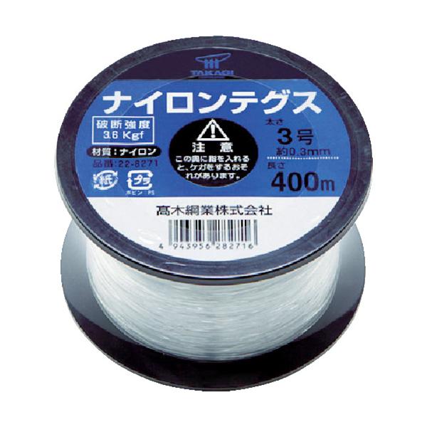 梱包用品 梱包結束用品 ひも ●見えにくいナイロン糸、店舗内のPOP吊り用、一般的な鳥害防止用にも使えます。●造園、農耕、園芸、一般的な鳥害防止など。●工作、手芸など。●色：透明●標準幅(mm)：0.30●長さ(m)：400●包装形態：ボビ...