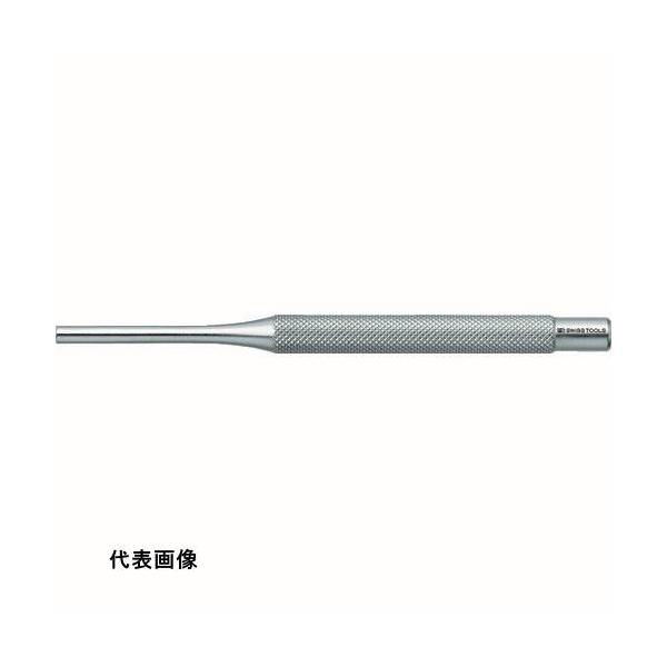 手作業工具 ハンマー・刻印・ポンチ ポンチ ●表面に施されたニッケルクロームメッキにより、握りやすく、耐錆性に優れ、美しい外観となっています。●スプリングピンの抜き作業に。●全長(mm)：105●幅(mm)：6●先端径(mm)：1.5●丸胴...
