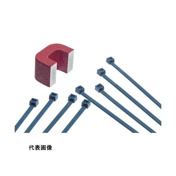 電子機器 電設配線部品 ケーブルタイ ●金属粉を混ぜ込んだ材質で成形されており、金属センサーによって感知することができます。●青色で目立ちやすく、食品・飲料・薬品・化粧品工場など、異物混入が許されない環境において、最適なケーブルタイです。●...