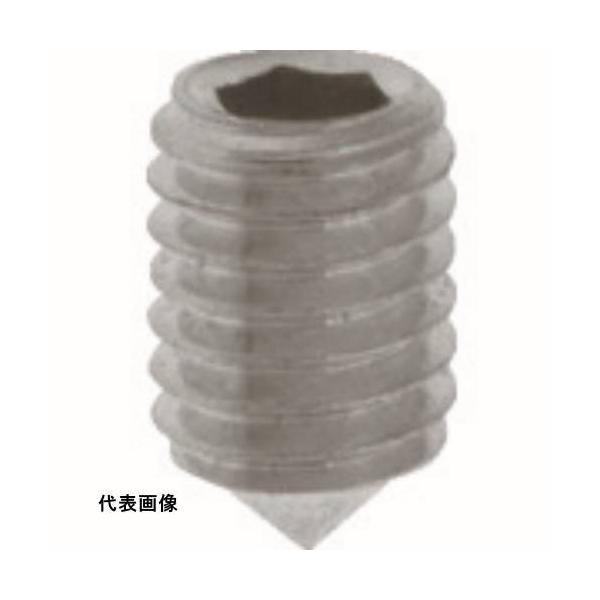 金物・建築資材 ねじ・ボルト・ナット 六角穴付止めねじ ●とがり先で相手部材に深く食い込み半永久的な取り付けに適しています。●六角レンチで締められるので機械組み立てに最適です。●寸法(mm)d：M6●寸法(mm)L：12●ねじピッチ(mm)...