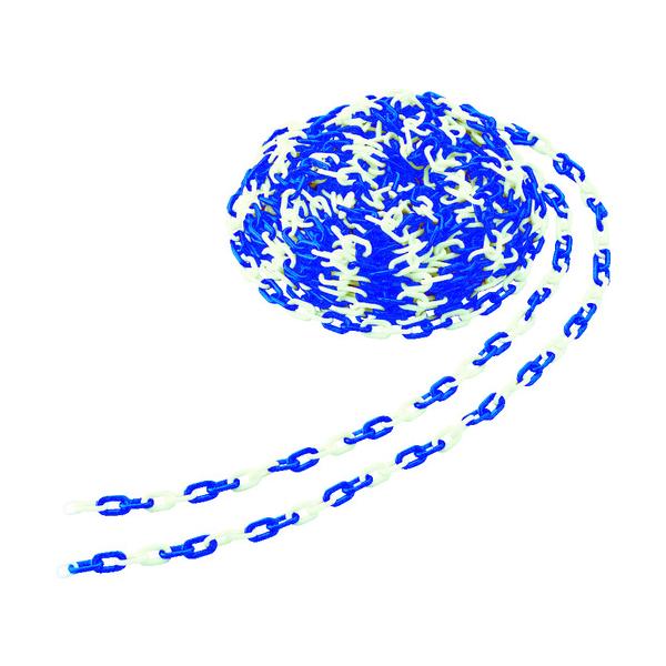 安全用品 安全用品 プラチェーン ●プラスチック製で軽量タイプのチェーンです。●使用場所に応じて必要な長さにカットできます。●人の誘導や進入禁止用の間仕切り。●色：ブルー/ホワイト●径(mm)：6●長さ(m)：30●ポリエチレン（PE）●吊...