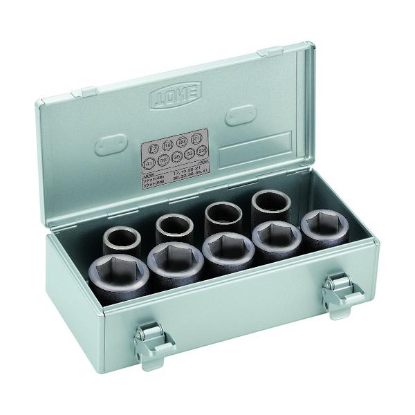 手作業工具 ソケットレンチ インパクト用ソケット ●バス・トラック用のアウターナットとインナーナット着脱専用ソケットのセットです。●差込角(mm)：19.0●セット内容(点)：9●セット内容(mm)：32、33、35、38、41、17、19...