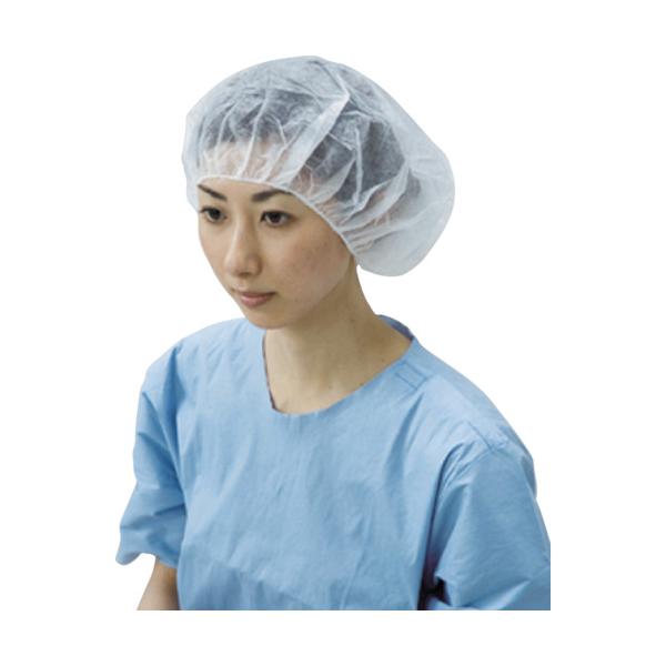 保護具 保護服・防護服 フード ●通気性に優れ快適に装着できる高品質なキャップです。●発じんや毛髪の脱落を防ぎます。●大き目の作りで、髪の長い女性にもおすすめです。●食品工場、製造工場などでの作業に。●色：ホワイト●サイズ：フリー●ポリプロ...