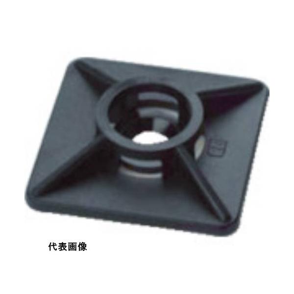 電子機器 電設配線部品 ケーブル固定具 ●ケーブルタイを固定し、電線、ケーブルをまとめることができます。●ケーブルタイの固定。●色：黒●縦(mm)：27●横(mm)：27●使用結束バンド幅(mm)：〜4.5●下穴径(mm)：4.75●F(m...