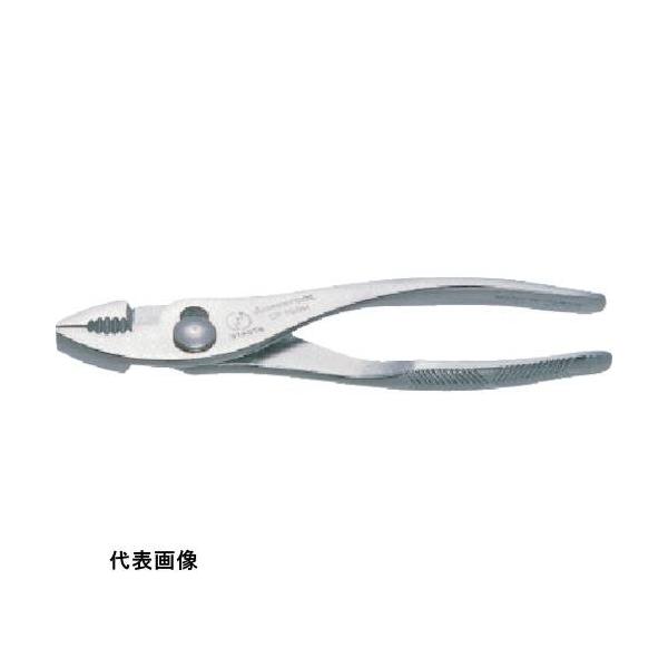 手作業工具 プライヤー・ニッパ・ピンセット プライヤー ●つかむ・挟む・回す・切る、プロから家庭まで幅広い用途に対応できます。●刃部は銅線・針金・釘なども切断可能です。●口開き2段階調節型です。●全長(mm)：165●厚さ(mm)：9.3●...