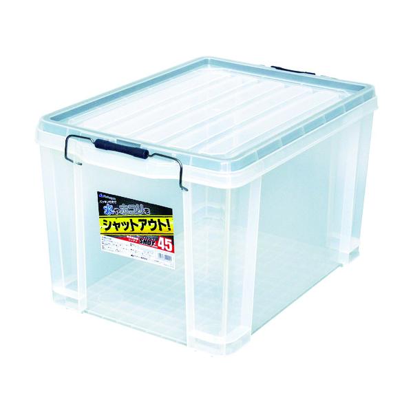 手作業工具 工具箱 道具箱 ●フタ裏側のフレーム部にパッキン付きなので、水やホコリが入りにくくなっています。●スタッキング（積み重ね）可能です。●フタに便利な目盛りが付いています。●丈夫なステンレス線材バックルです。●色：クリア●外形寸法(...
