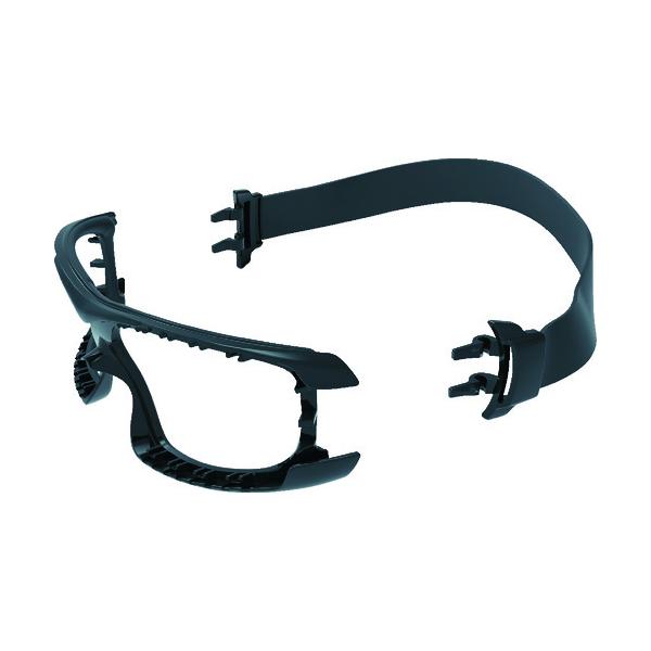 保護具 保護メガネ・防災面 二眼型保護メガネ ●通常タイプのツルを外し、ガスケットとストライプを装着できます。