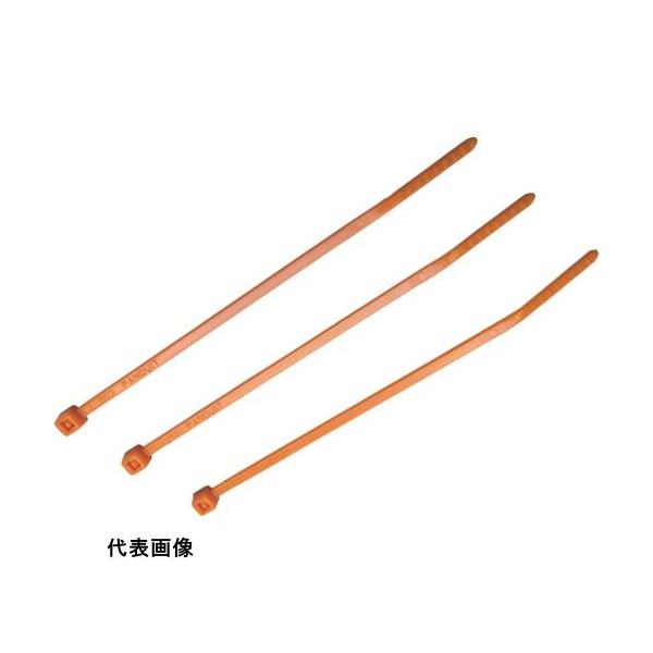 電子機器 電設配線部品 ケーブルタイ ●幅広く使用できる汎用性の高い標準タイプのナイロン結束バンドです。●色分け、識別に最適です。●ケーブルなどの結束。●色：オレンジ●幅(mm)：4.8●長さ(mm)：188●厚さ(mm)：1.3●最大結束...