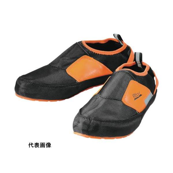 保護具 安全靴・作業靴 作業靴 ●繊維でできた「曲がる」耐踏み抜き機能付インソールを搭載した災害時対応シューズです。●小さく折りたためてコンパクトに持ち運びが可能です。●寸法(cm)：25.0〜27.0●色：ブラック/オレンジ●足幅サイズ：...