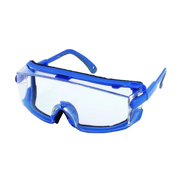 保護具 保護メガネ・防災面 一眼型保護メガネ ●曇り止めレンズです。●プロテクトカバーでメガネと顔のすきまを無くしています。●つるの長さ調整が可能です。●切削、刈払い等の作業。●木工、製材などの作業。●機械操作。●研磨作業。●レンズ色：クリ...