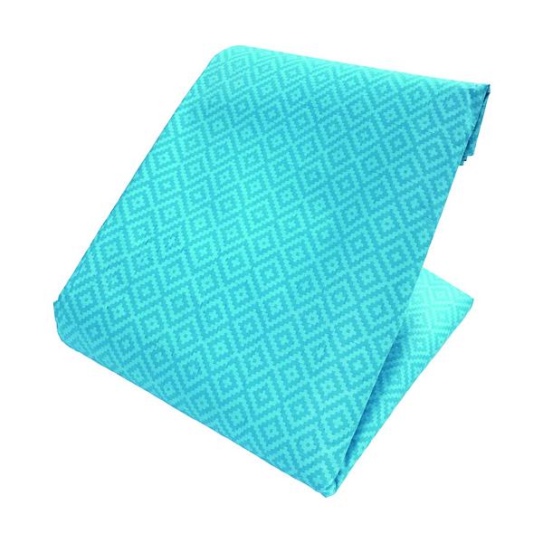 梱包用品 シート・ロープ カラーシート ●日本の景観に調和する新色シートで、景観を保つ色合いと菱模様です。●ターコイズブルー・ラミネート面とナチュラルラミネート面（敷物風）のリバーシブル構造です。●紫外線劣化防止剤の配合により、従来品比約３...