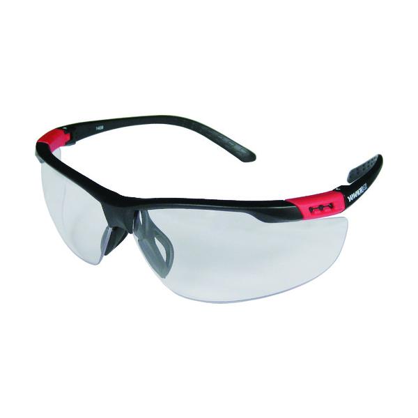 保護具 保護メガネ・防災面 二眼型保護メガネ ●フレームの横幅調節可能です。●フィッティング＆スタイルの良い保護メガネです。●飛来物発生作業。●レンズ色：クリア●テンプル色：ブラック●フレーム色：ブラック●幅(mm)：151●高さ(mm)：...