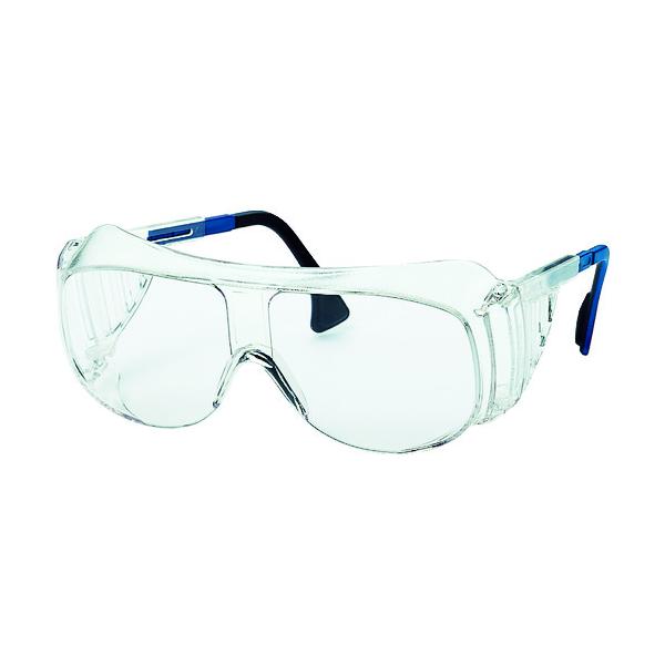 保護具 保護メガネ・防災面 一眼型保護メガネ ●高品質かつ耐久性のある曇り止め、傷防止コーティングです。●レンズ色：クリア●テンプル色：ブルー/ブラック●レンズ厚(mm)：2.2●コーティング：THS(曇り止め)●防傷加工：○●UVカット：...