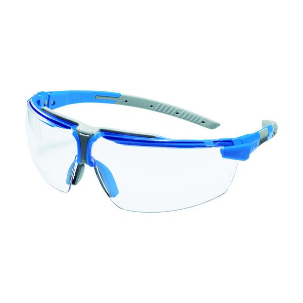 保護具 保護メガネ・防災面 二眼型保護メガネ ●テンプル、ノーズパッドなど顔に触れる部分にソフト素材を使用して優れたフィット感を実現しています。●レンズ色：クリア●テンプル色：ブルー/グレー●フレーム色：ブルー/グレー●レンズ厚(mm)：2...