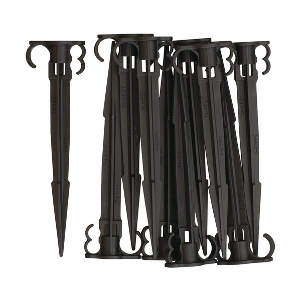 園芸用品 ホース・散水用品 自動散水システム ●水やりホース、点滴チューブを土に固定する時に使用します。●簡単水やりシステムの接続アイテムです。●散水用。●幅(mm)：127●奥行(mm)：40●高さ(mm)：187●10本入り●ポリプロピ...