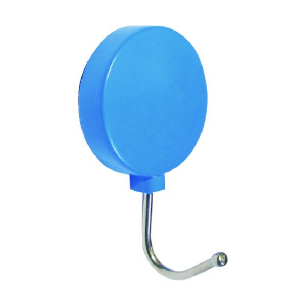 オフィス・住設用品 オフィス備品 フック ●フック部分が左右にスイング、収納できるので未使用時邪魔になりません。●磁着面に傷防止フィルム貼合していますので、スチール面を傷つけません。●平行耐荷重(kg)：1●色：青●縦(mm)：66●横(m...