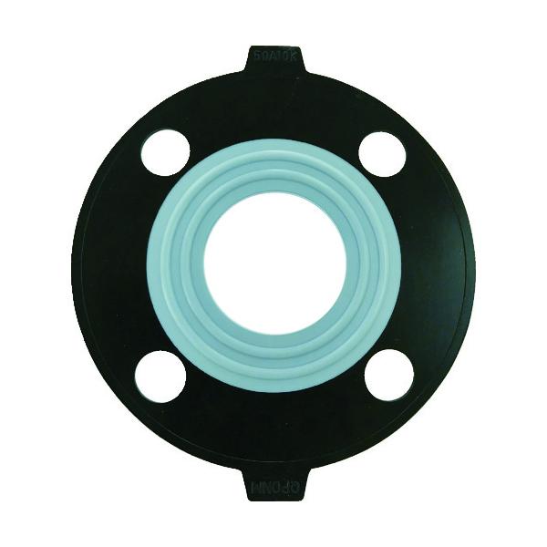 工事・照明用品 管工機材 ガスケット ●EPDMをベースにPTFEを被覆した高耐食・高薬品性パッキンです。●ダブルの丸突起リブで確実なシール性能を発揮します。●化学工場薬品配管・半導体工場廃水配管・水産工場海水配管・食品工場廃水処理ラインな...