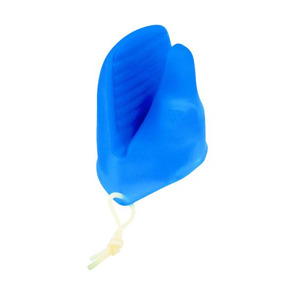 研究用品 理化学用品 加熱用品 ●指の部分だけ被せるタイプです。●シリコンなので柔らかく掴みやすいです。●汚れたら水洗いもでき、食洗機にも対応可能です。●ガラス、スチール、磁製、その他加熱されたものを持つときに。●色：青●耐熱温度(℃)：2...