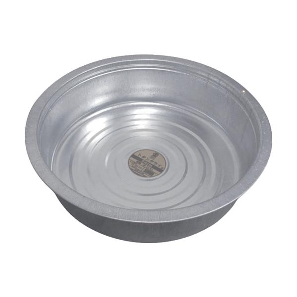 物流・保管用品 コンテナ・パレット タライ ●トタン製なので強くて丈夫です。●容量(L)：33.6●外形寸法(mm)高さ：160●外形寸法(mm)外径：598●亜鉛メッキ鉄板