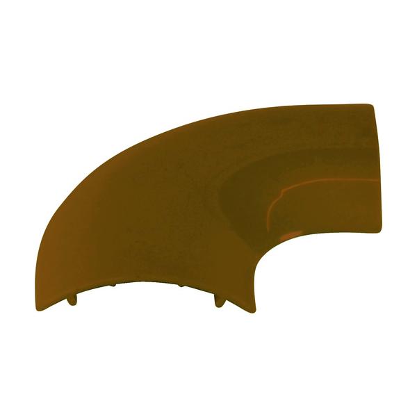 電子機器 電設配線部品 ケーブルカバー ●床用モールのカーブ型連結パーツです。●はめやすく取り付けが簡単です。●床面の配線保護に。●色：ブラウン●適合ケーブル：VVF2.0×3C×1条●幅(mm)：50●長さ(mm)：86.6●厚さ(mm)...