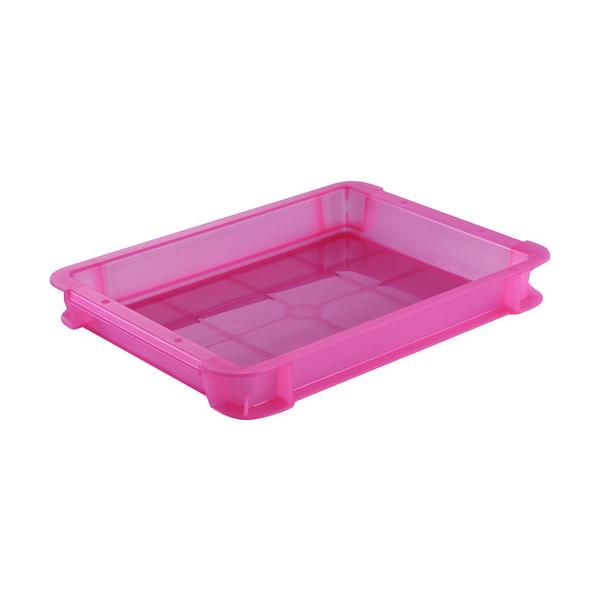 物流・保管用品 コンテナ・パレット ボックス型コンテナ ●積み重ねたままでも中身が見えるスケルトンカラーです。●工場、作業現場での部品管理。●容量(L)：3●色：透明レッド●外形寸法(mm)間口：361●外形寸法(mm)奥行：272●外形寸...