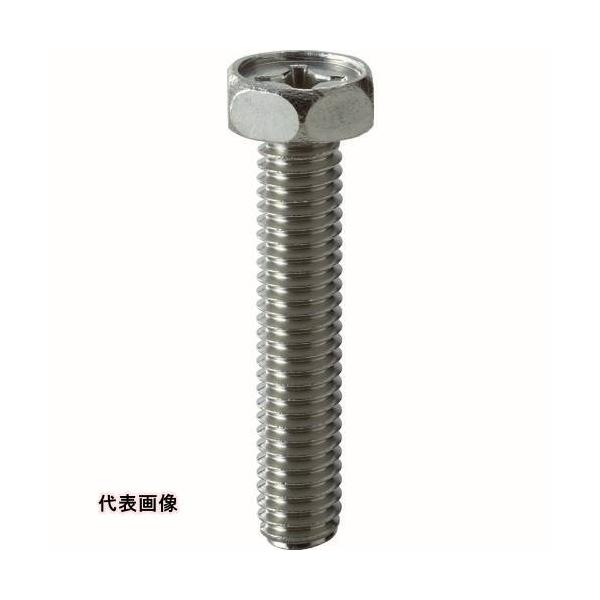 金物・建築資材 ねじ・ボルト・ナット 六角ボルト ●アプセットタイプの十字穴付六角ボルトです。●締付工具は、レンチもしくは十字ドライバーの両方の使用が可能です。●ステンレス製なので耐食性に優れています。●寸法(mm)d：M4●寸法(mm)L...
